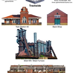 HO Scale Rolling Mill Building Flat - Background Factory for Model ...
