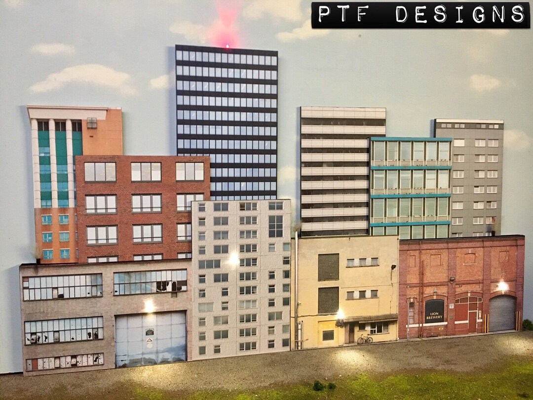 O Scale Scratch Built up - “10 City Building Flats 3D Collage #2” - Etsy
