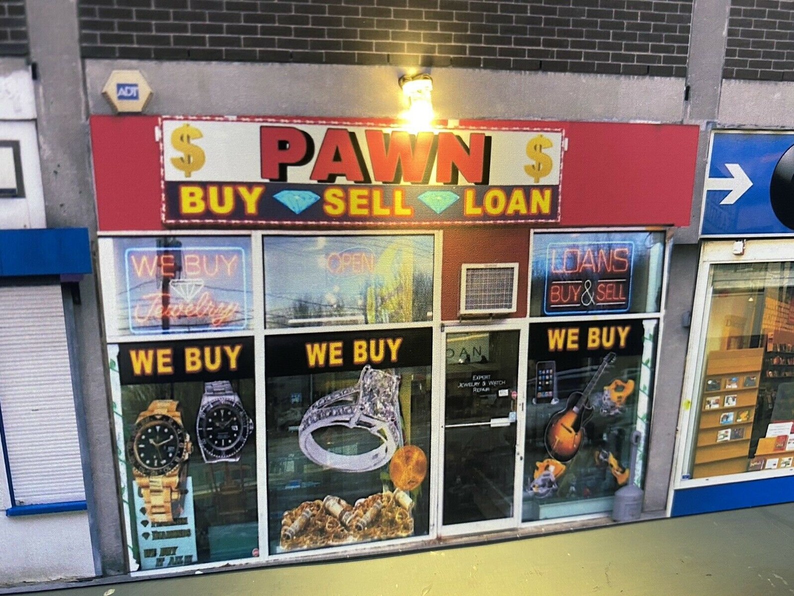 O Scale Pawn Shop Building Flat W/ LED for Background on - Etsy