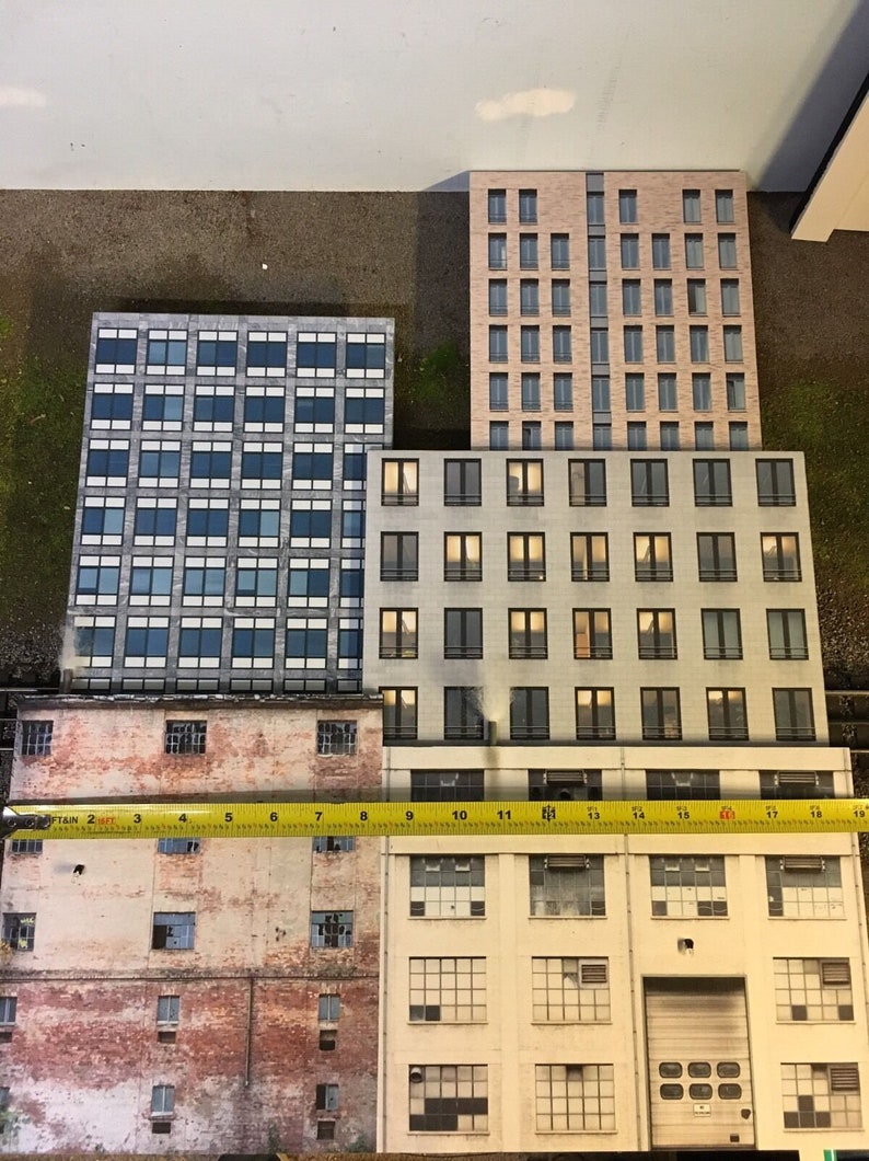 O Scale Scratch Built up 10 City Building Flats 3D Collage - Etsy