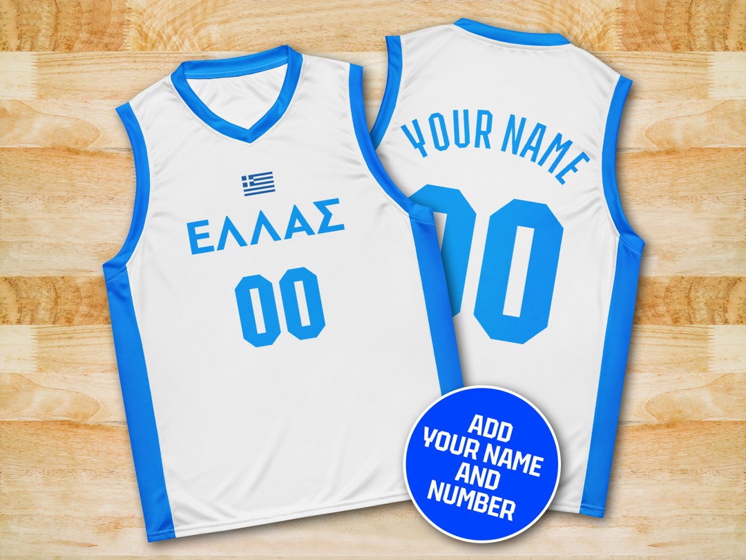 Personalized Greece Basketball Jersey Greek Shirt Custom Greece ...
