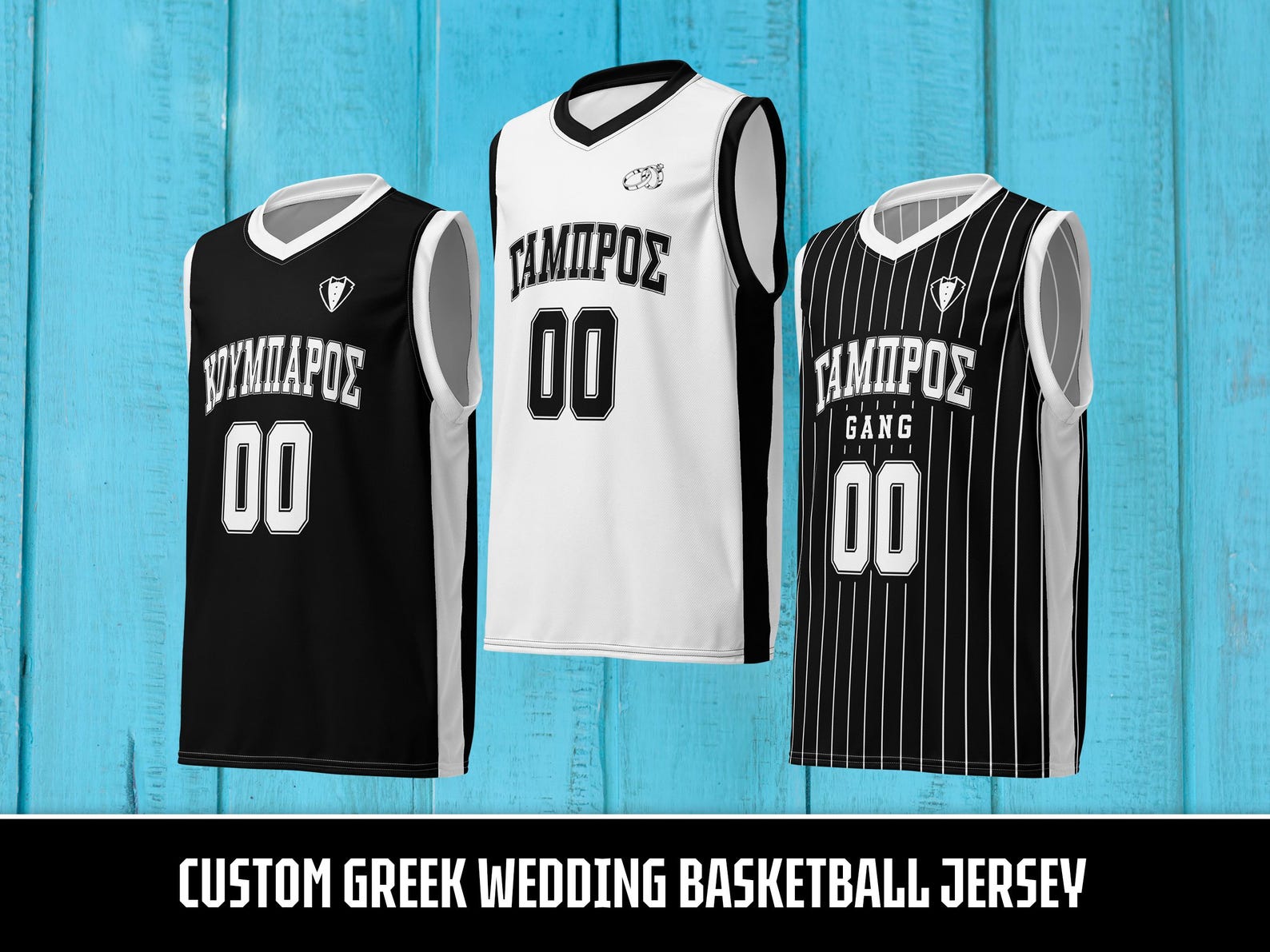 Custom Greek Groom Groomsmen Basketball Jersey, Personalized Greek Best ...
