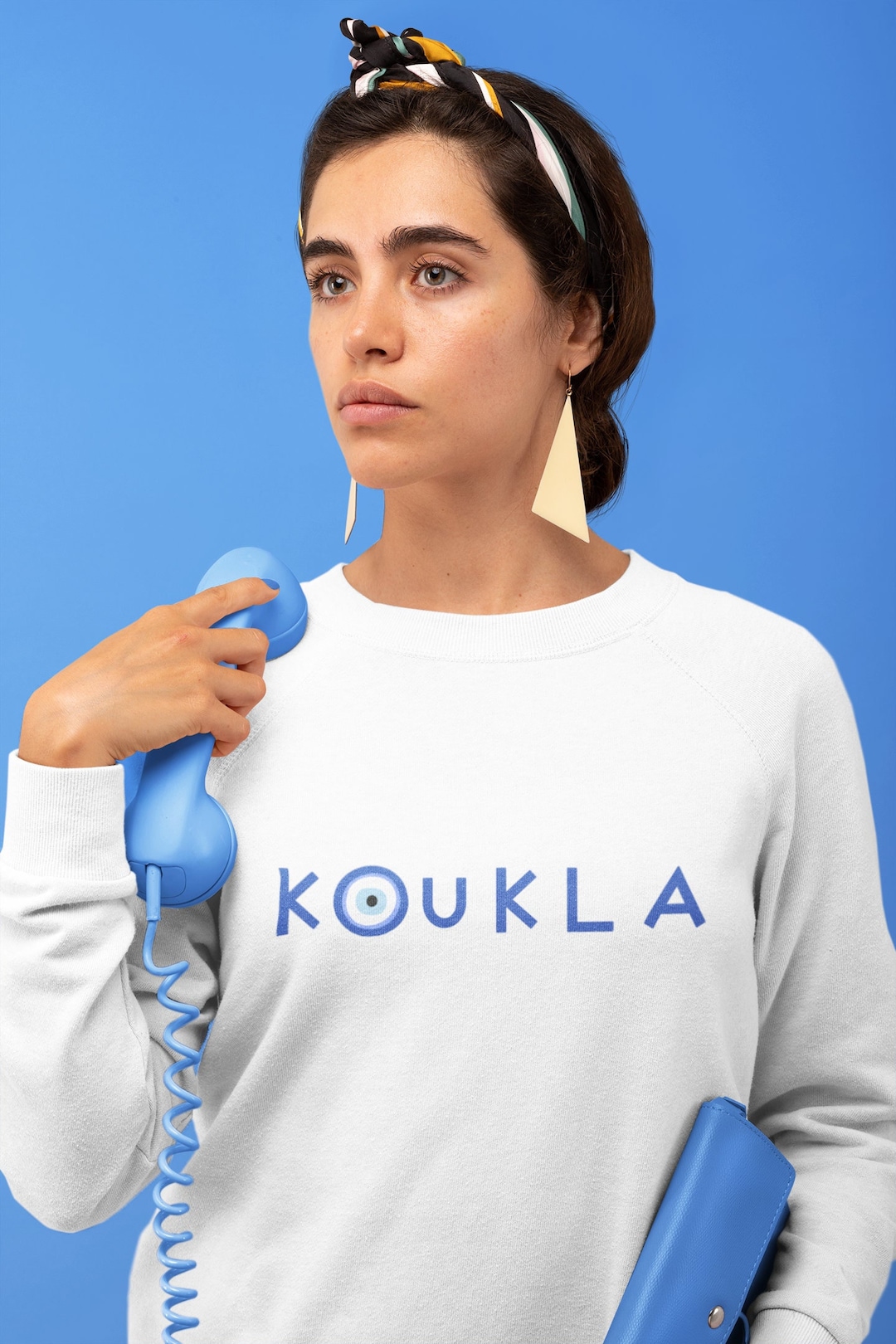 Greek Koukla Evil Eye Sweatshirt | Unisex Greek Koukla Crewneck ...