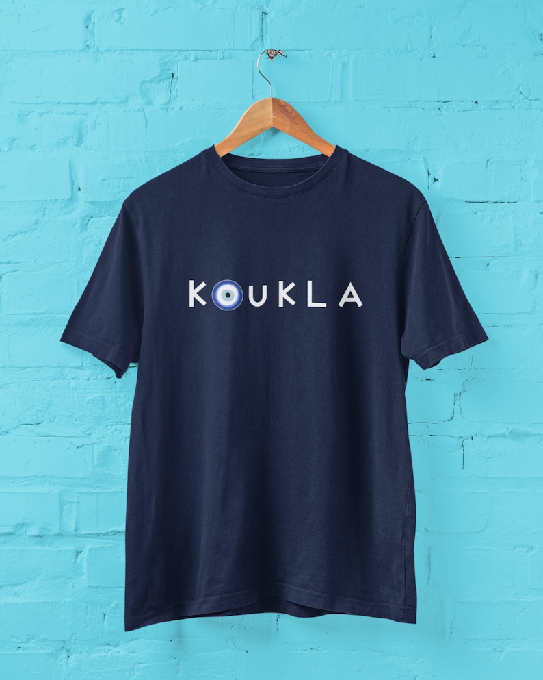 Greek Koukla Evil Eye | Unisex Greek T-shirt | Funny Greek T-shirt ...