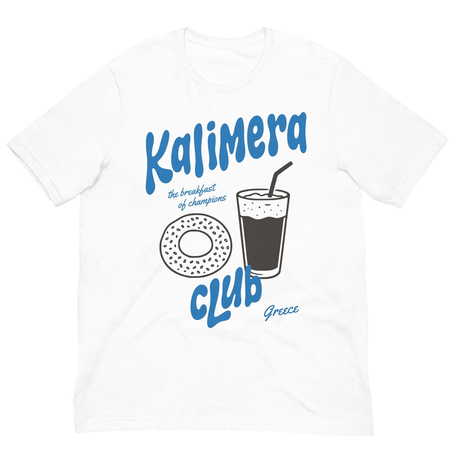 Kalimera Club Tee, Greek Frappe Shirt, Greek Coffee T-shirt, Summer ...
