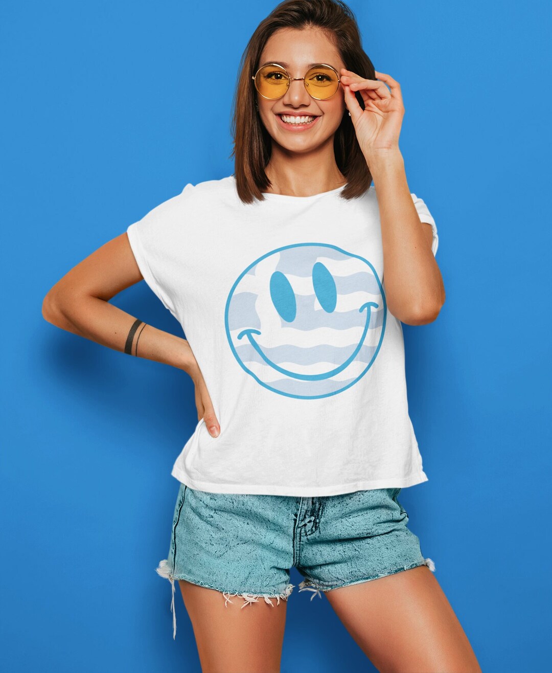 Funny Greek Smiley Face Short-sleeve Unisex T-shirt | Greece Flag ...