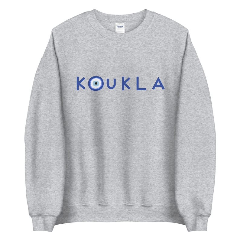 Greek Koukla Evil Eye Sweatshirt Unisex Greek Koukla - Etsy