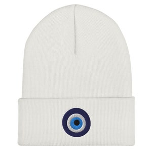 Greek Evil Eye Cuffed Beanie | Greek Evil Eye Amulet Beanie | Greek ...