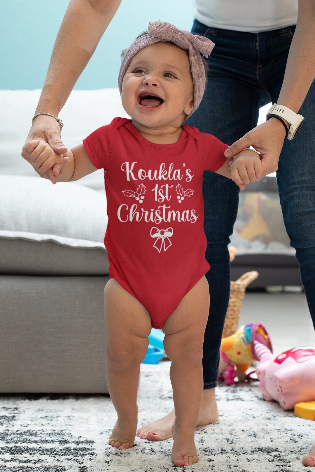 Koukla's First Christmas Baby Suit | Funny Greek Koukla Body Suit ...