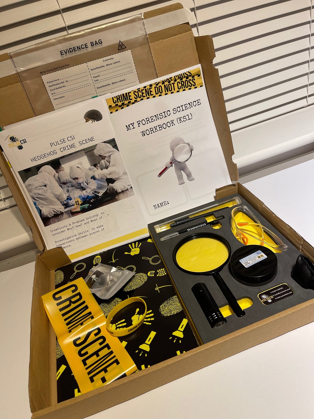 CSI Forensics Kit Kids Spy Detective Fingerprint Science KS1 Toys ...