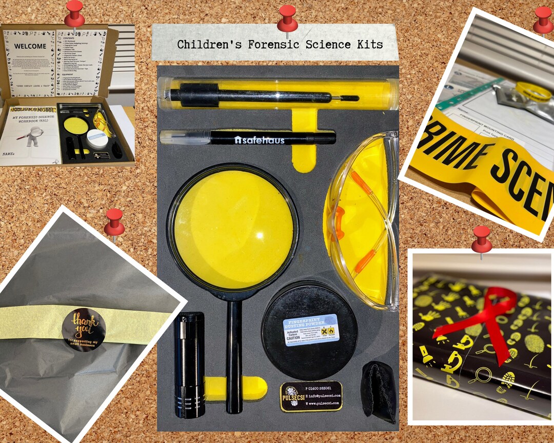 CSI Forensics Kit Kids Spy Detective Fingerprint Science STEM - Etsy
