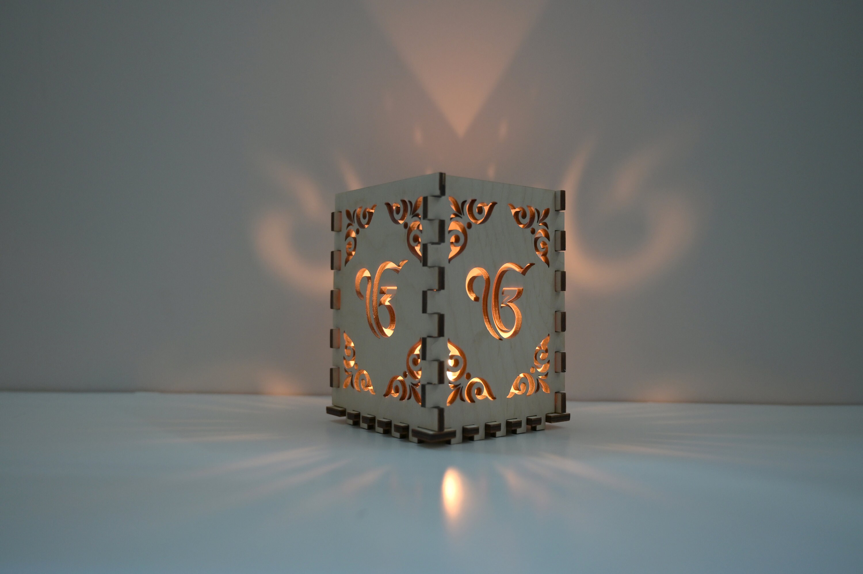 Diwali Gift, Ik Onkar Sikh Wooden Candle Holder, Sikh Gift, Sikh Gifts ...