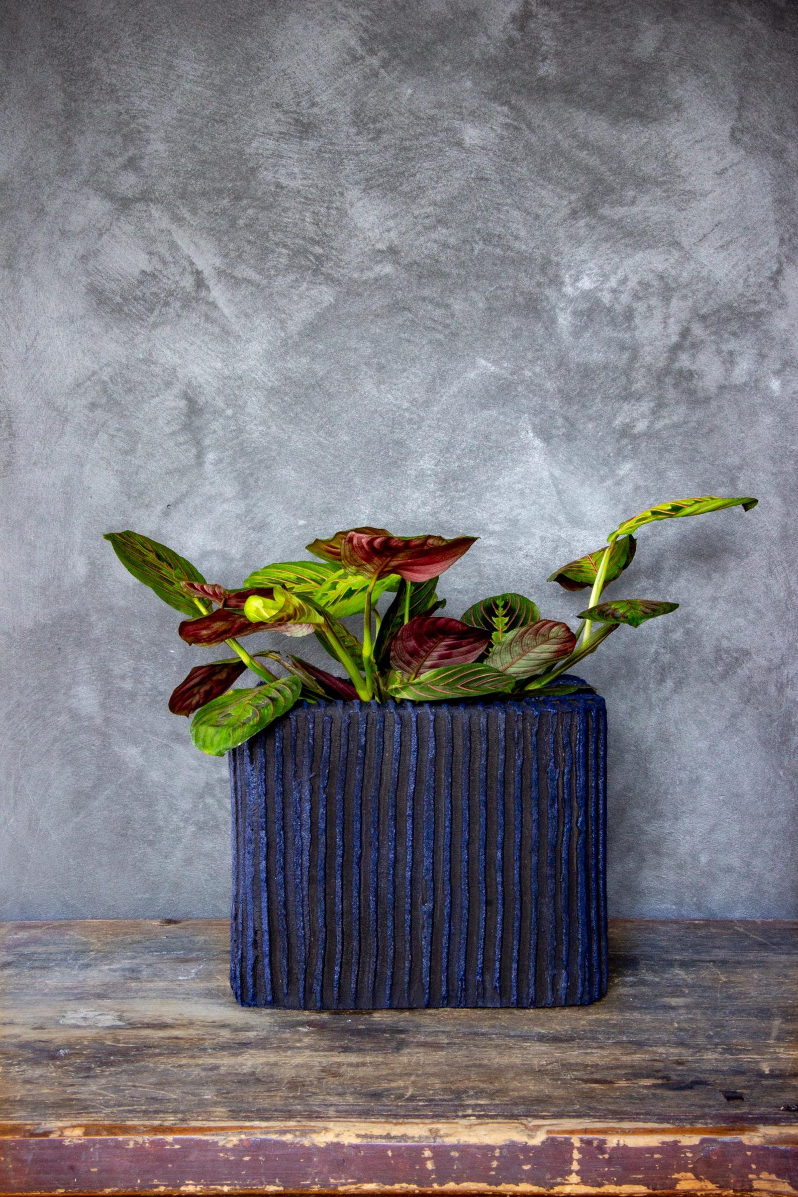 XL Black Planter Pot: 20" Handmade Stone-textured Flowerpot - Etsy