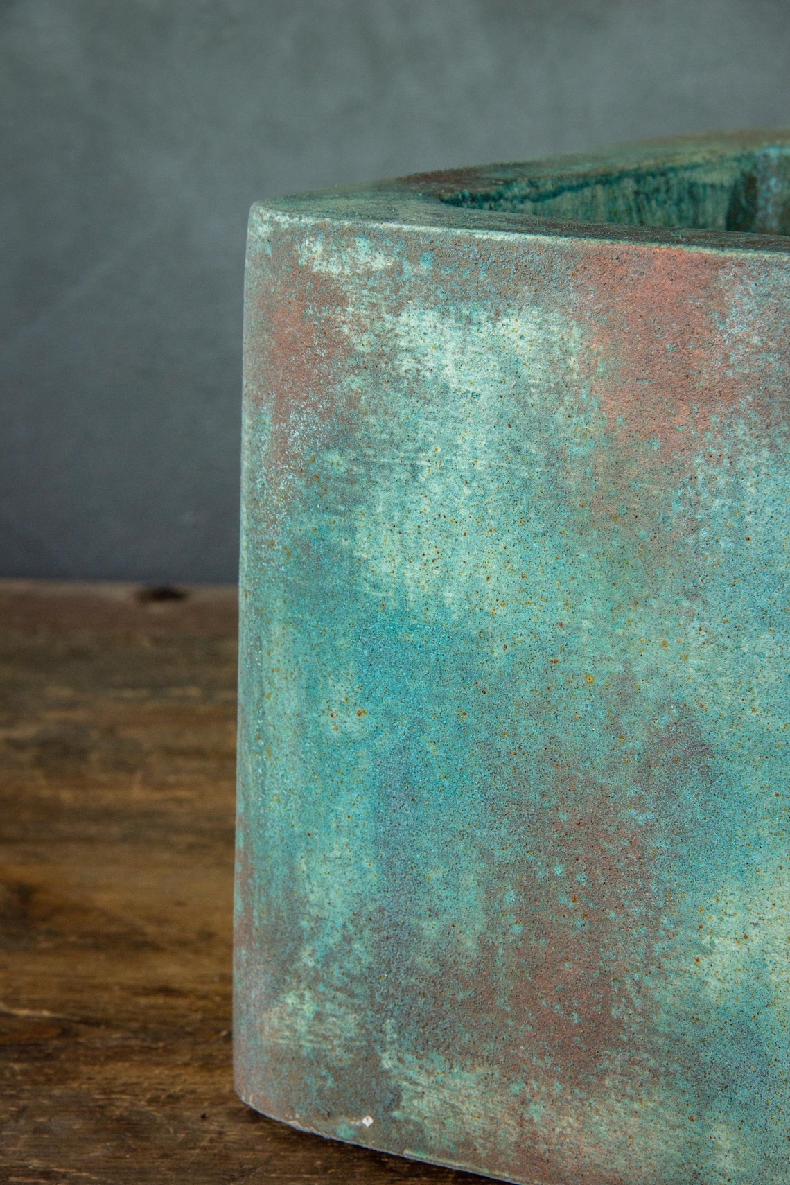 Turquoise Planter | Handmade Artistic Plant Pot | Rustic Modern Home ...