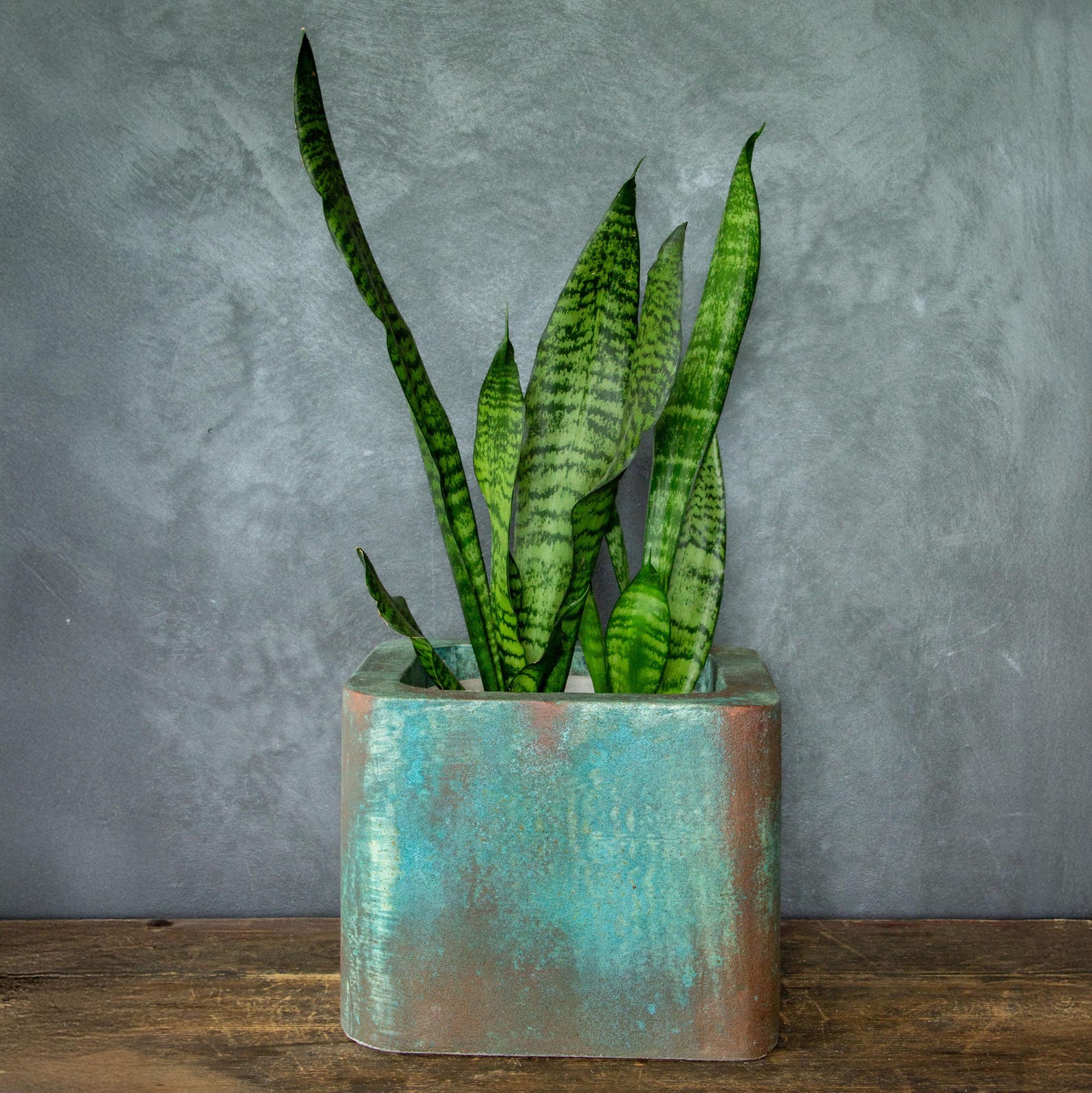 Turquoise Planter | Handmade Artistic Plant Pot | Rustic Modern Home ...