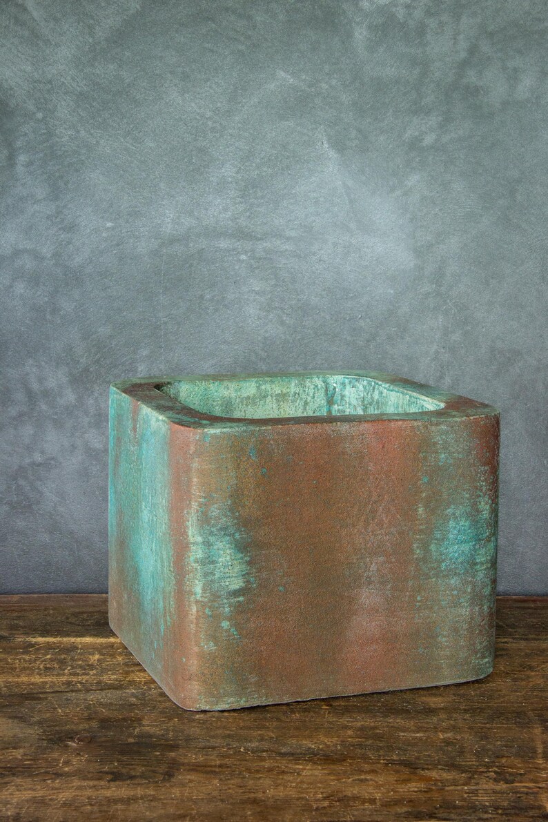 Turquoise Planter | Handmade Artistic Plant Pot | Rustic Modern Home ...