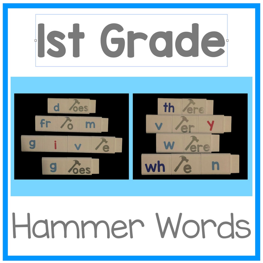 First Grade Hammer Words - Etsy