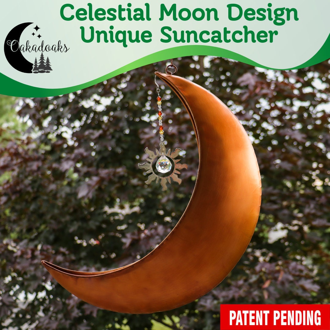 Hanging Moon Planter With Crystal Suncatcher for Moon Room - Etsy