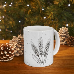 Personalized Wheat Mug, Custom Name Wheat Mug, Wheat Speckled Mug ...