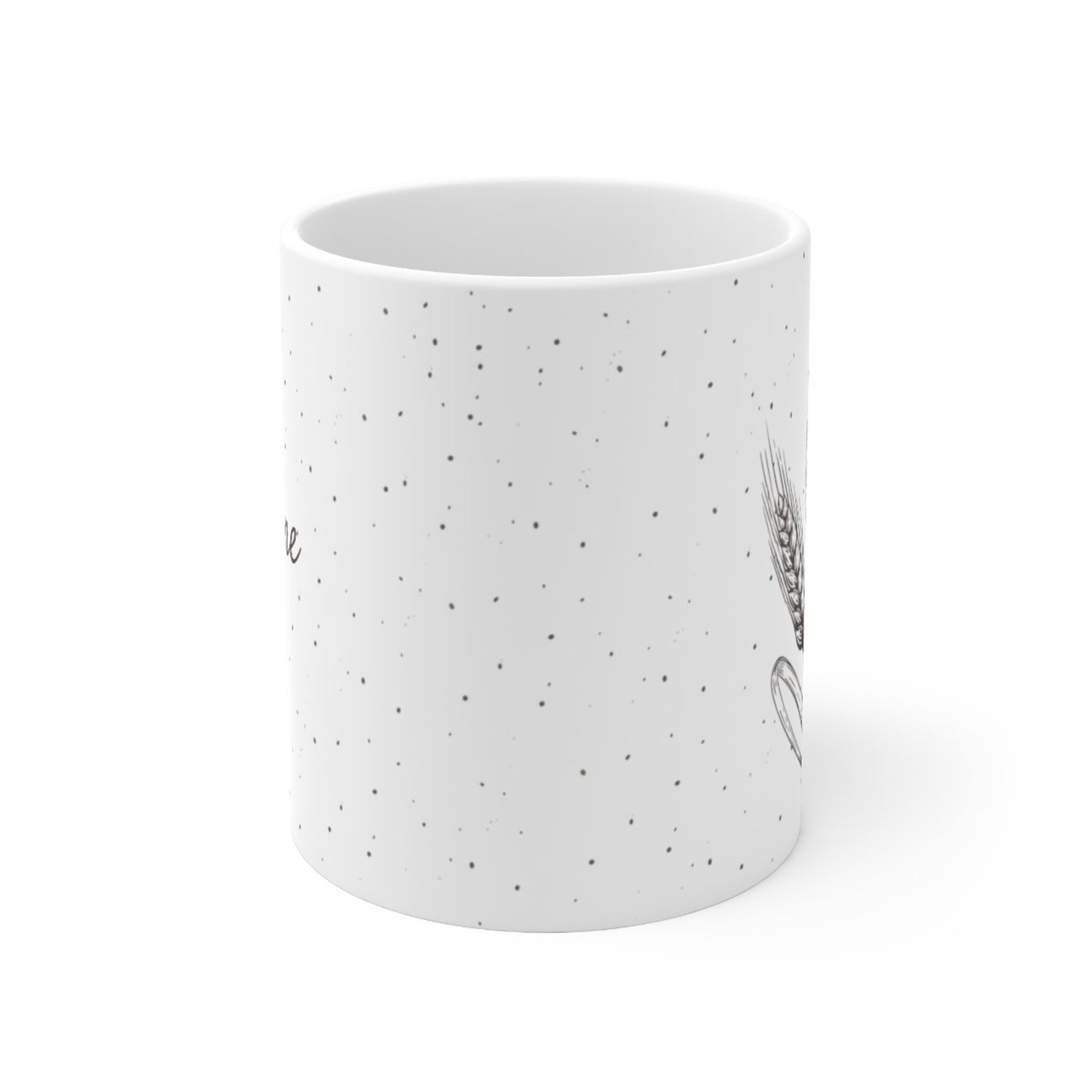 Personalized Wheat Mug, Custom Name Wheat Mug, Wheat Speckled Mug ...