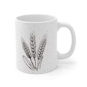 Personalized Wheat Mug, Custom Name Wheat Mug, Wheat Speckled Mug ...