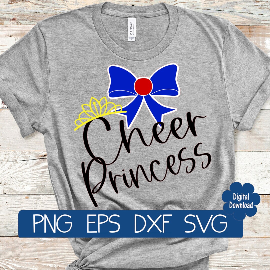 Cheer Princess Svg Cheerleading Cut File Svg Eps Dxf Png Silhouette ...