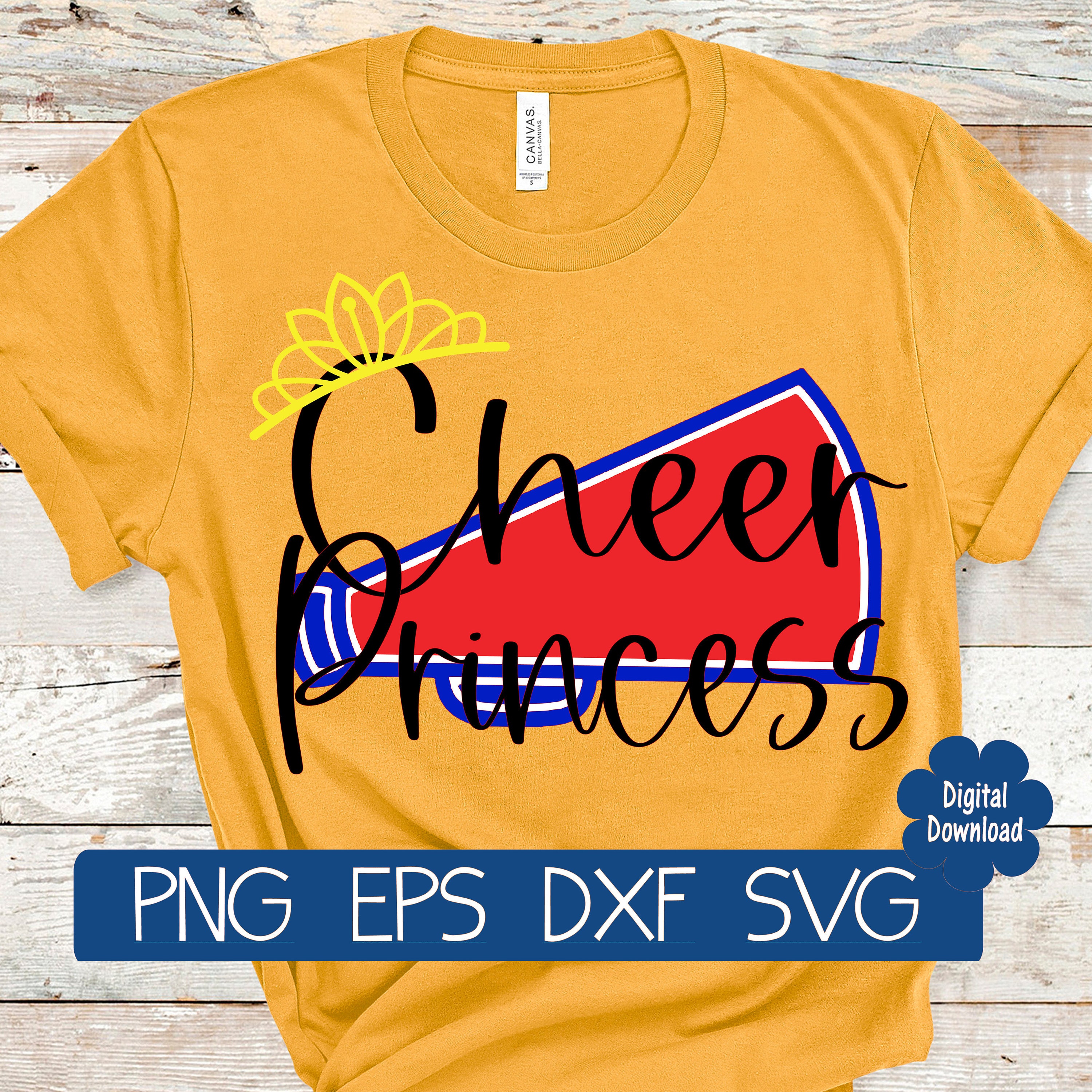 Cheer Princess Svg Cheerleading Cut File Svg Eps Dxf - Etsy