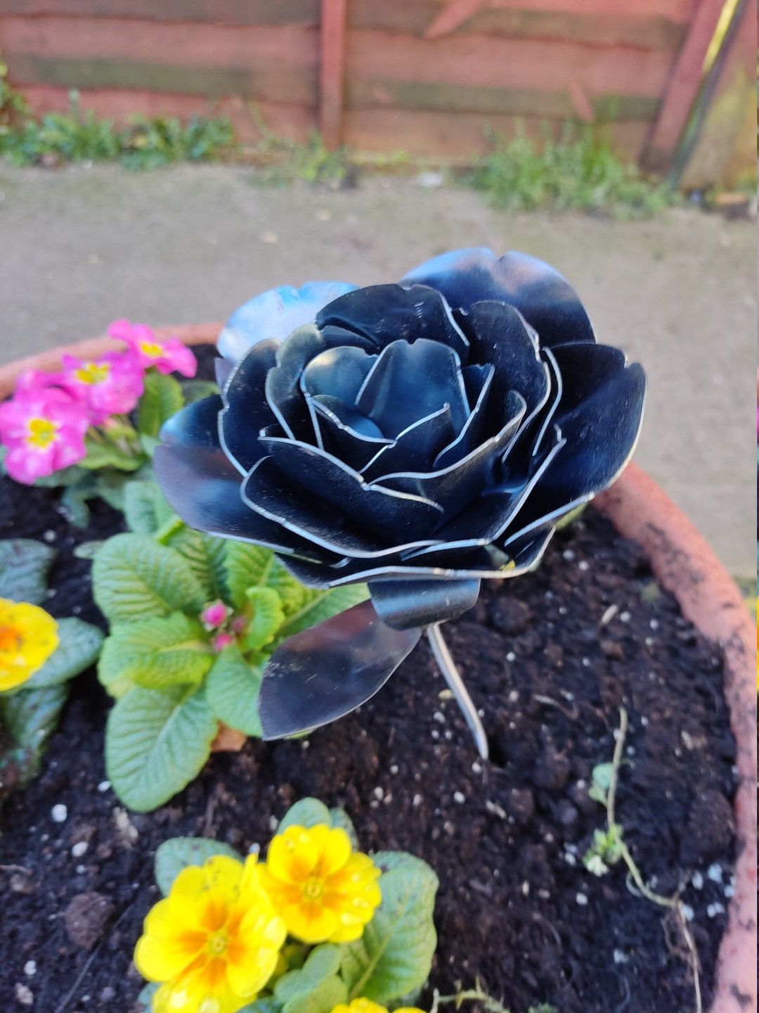 Forever Rose Metal Art Steel Rose Sculpture, Welded Rose Art, Steampunk ...