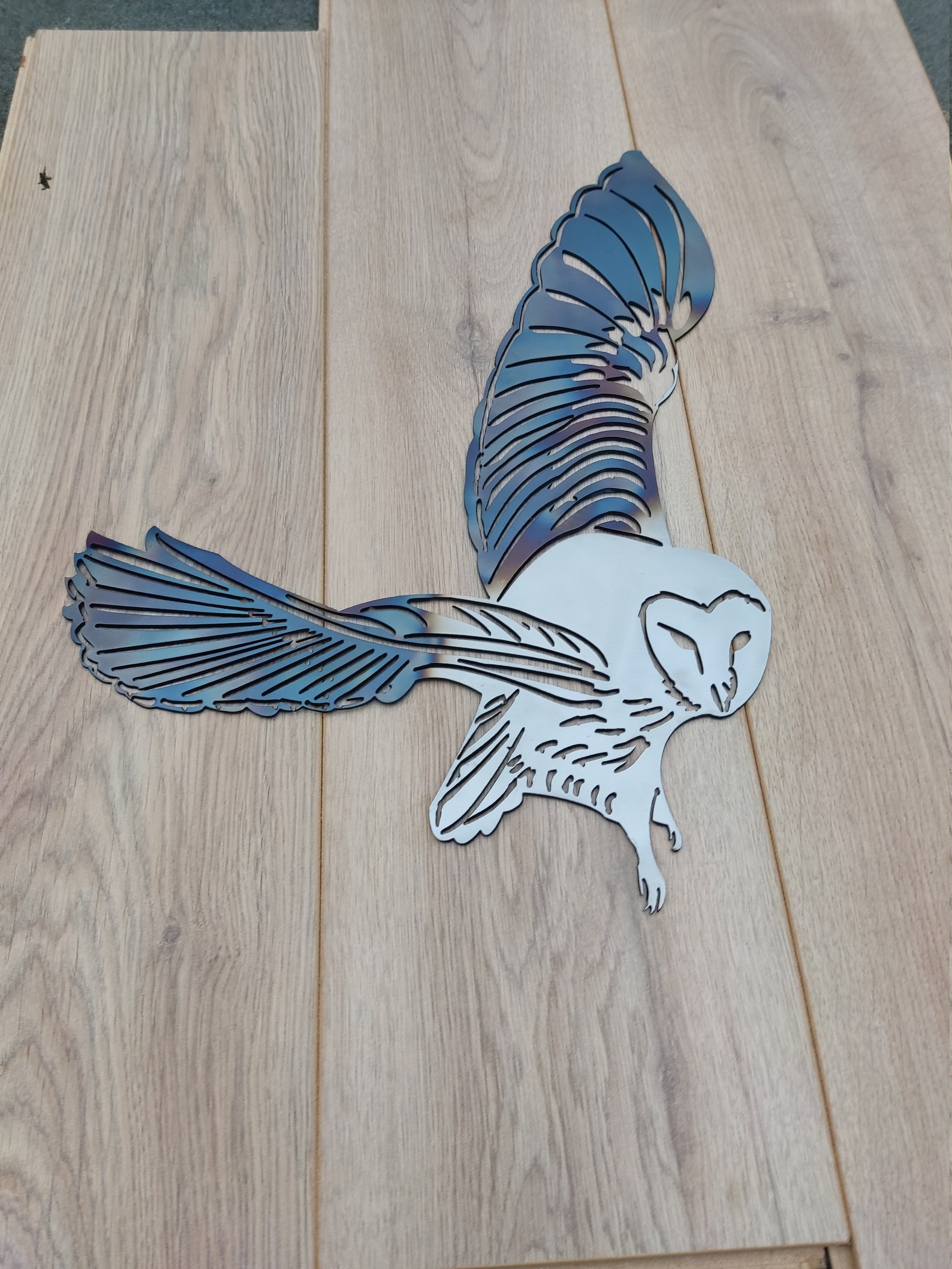 Metal Owl Metal Owl Wall Art Bird Wall Hanging Gift Barn Owl Garden ...