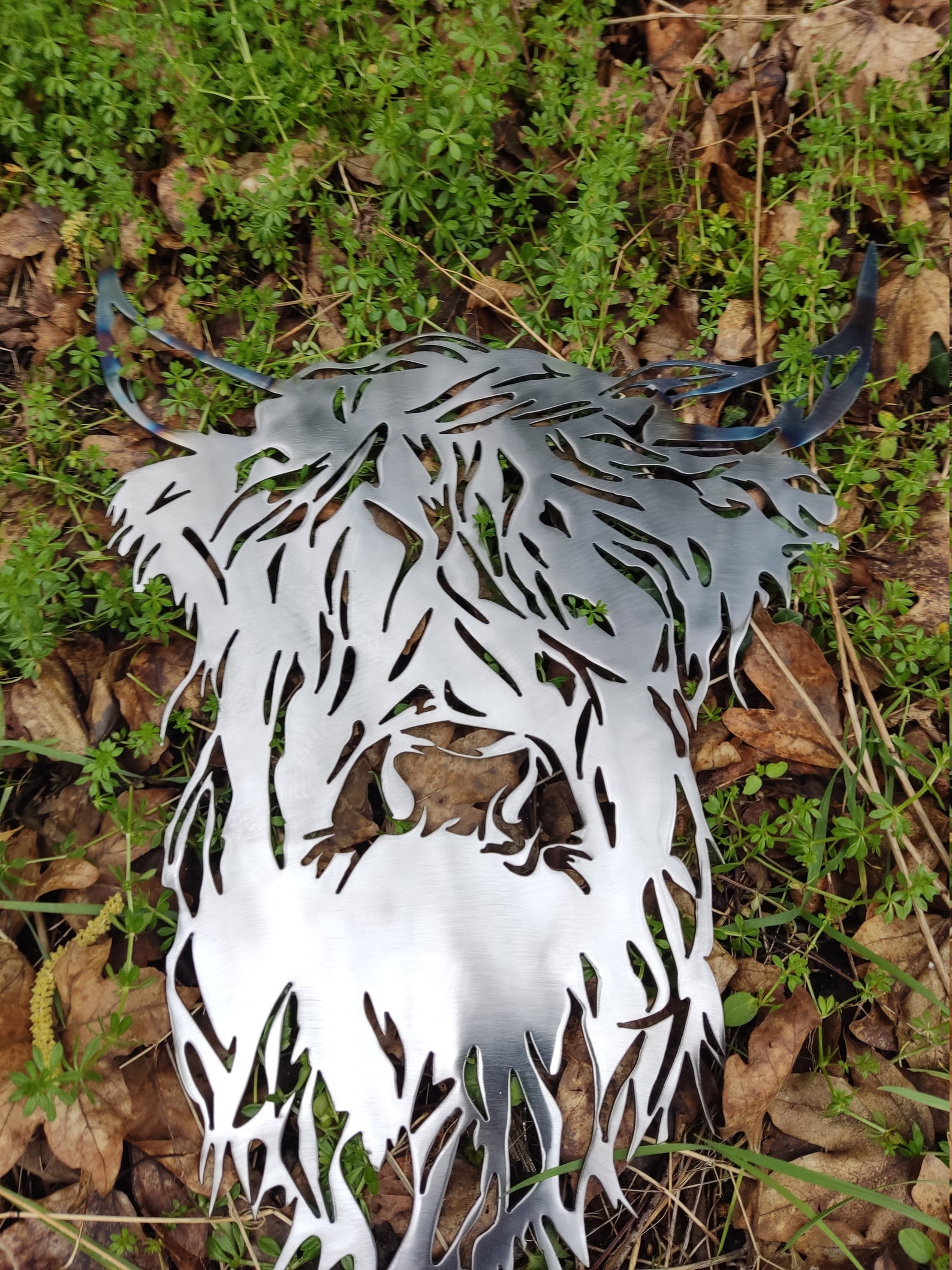 Highland Cow Head / Metal Highland Cow Head / Metal Cow / Highland Cow ...