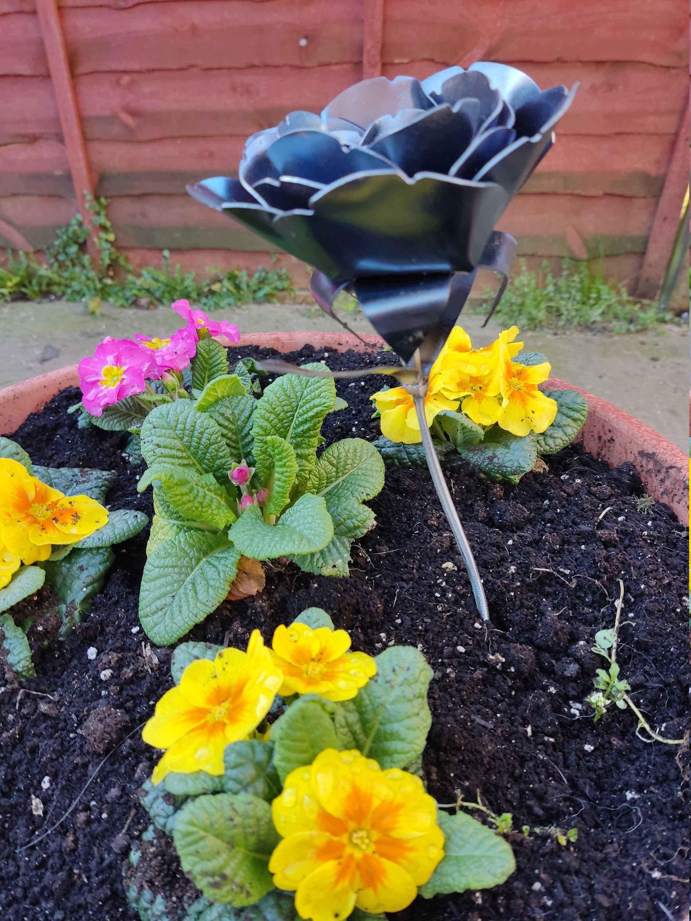 Forever Rose Metal Art Steel Rose Sculpture, Welded Rose Art, Steampunk ...