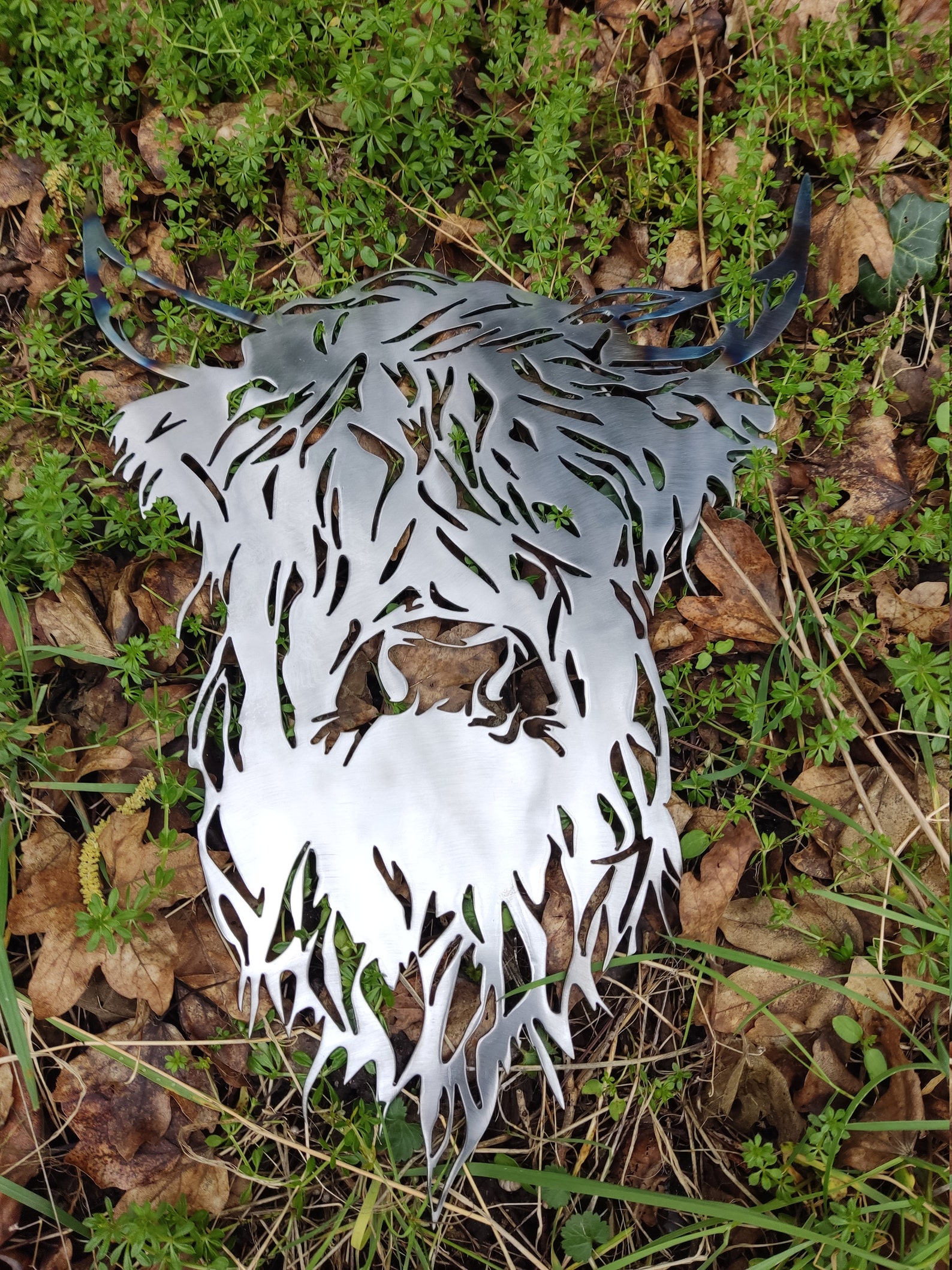 Highland Cow Head / Metal Highland Cow Head / Metal Cow / Highland Cow ...