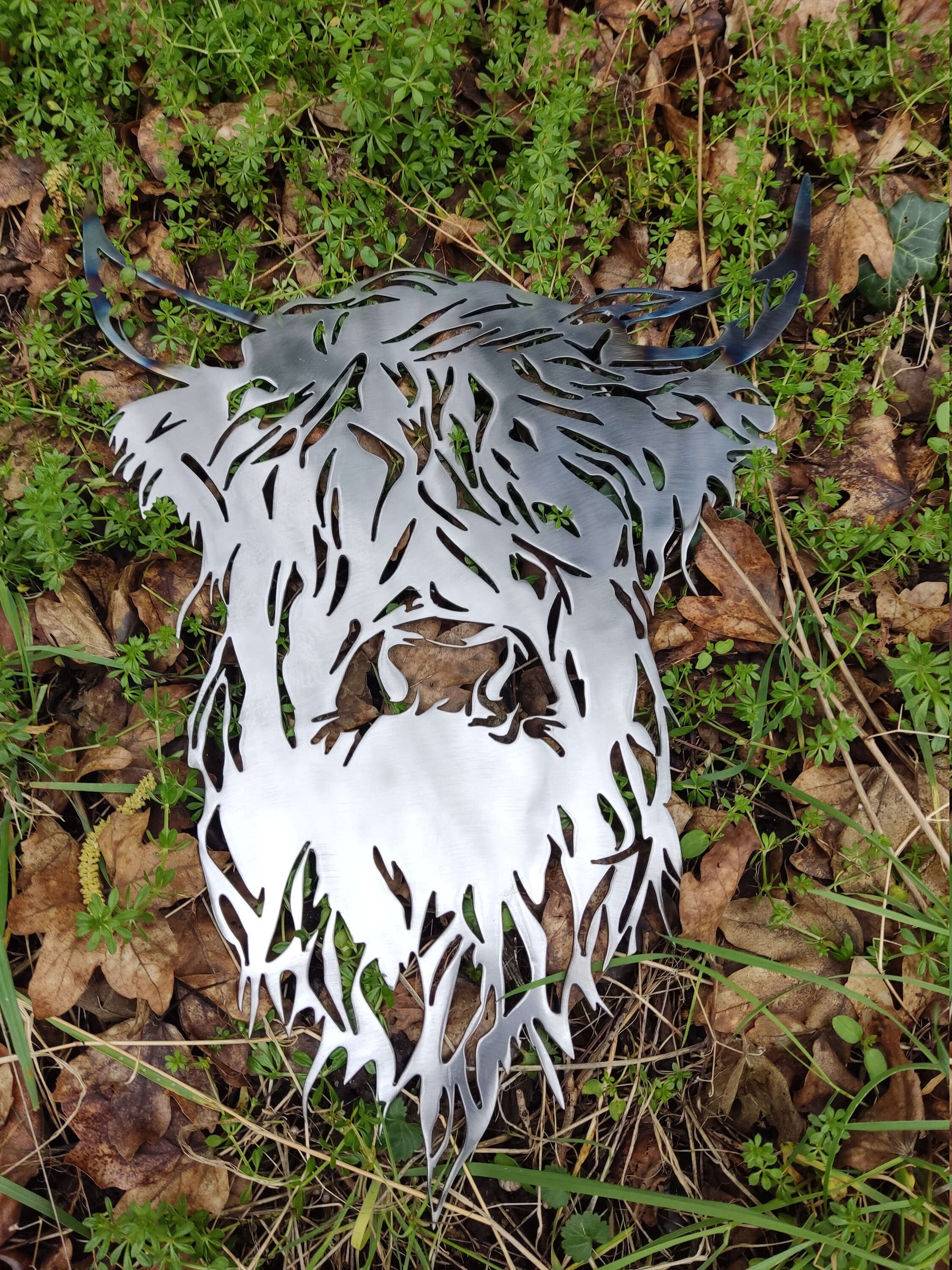 Highland Cow Head / Metal Highland Cow Head / Metal Cow / Highland Cow ...