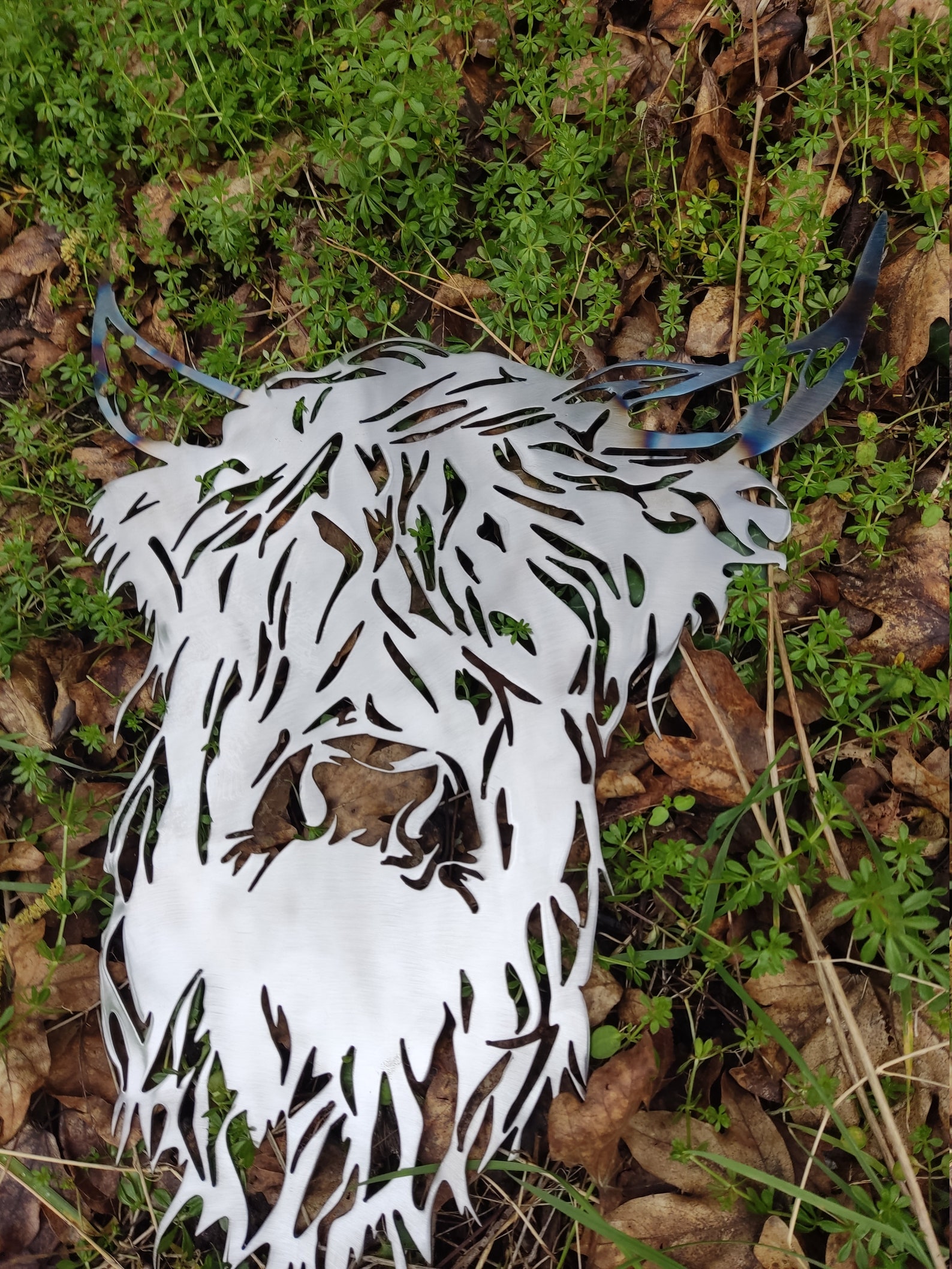 Highland Cow Head / Metal Highland Cow Head / Metal Cow / Highland Cow ...