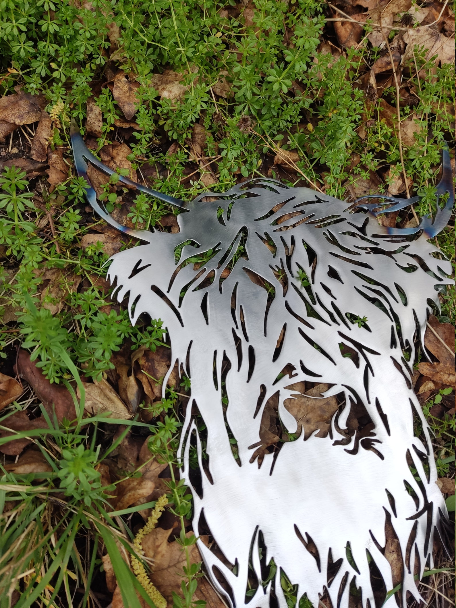 Highland Cow Head / Metal Highland Cow Head / Metal Cow / Highland Cow ...