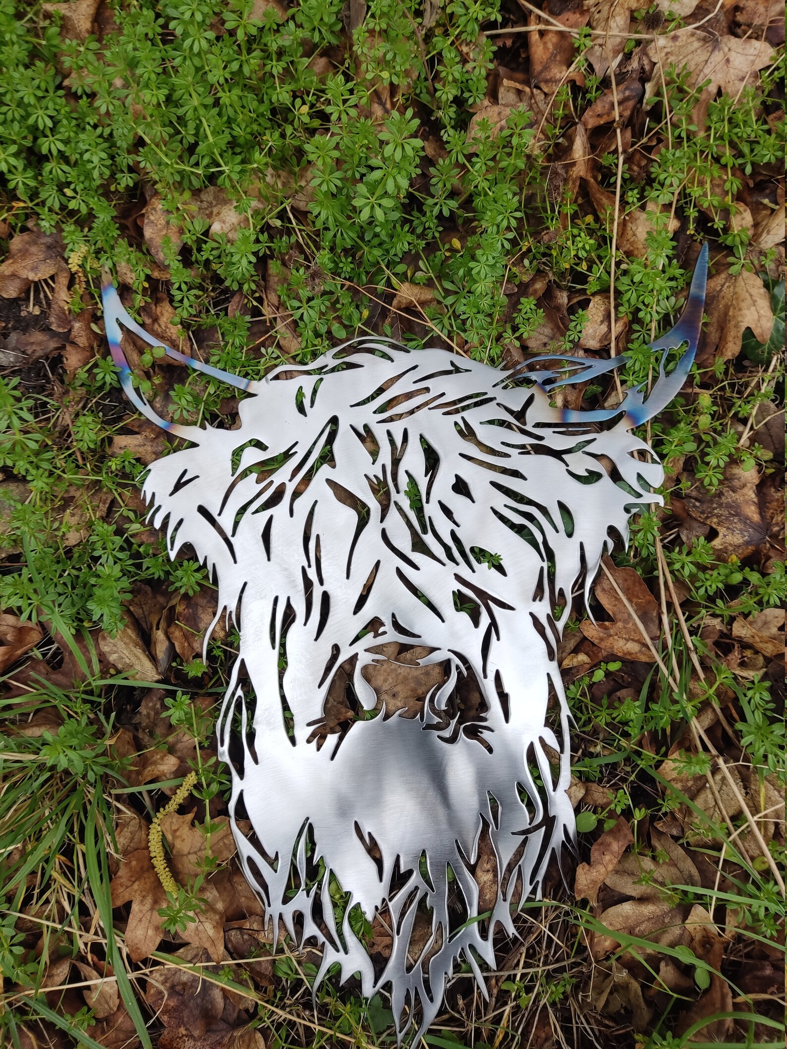 Highland Cow Head / Metal Highland Cow Head / Metal Cow / Highland Cow ...