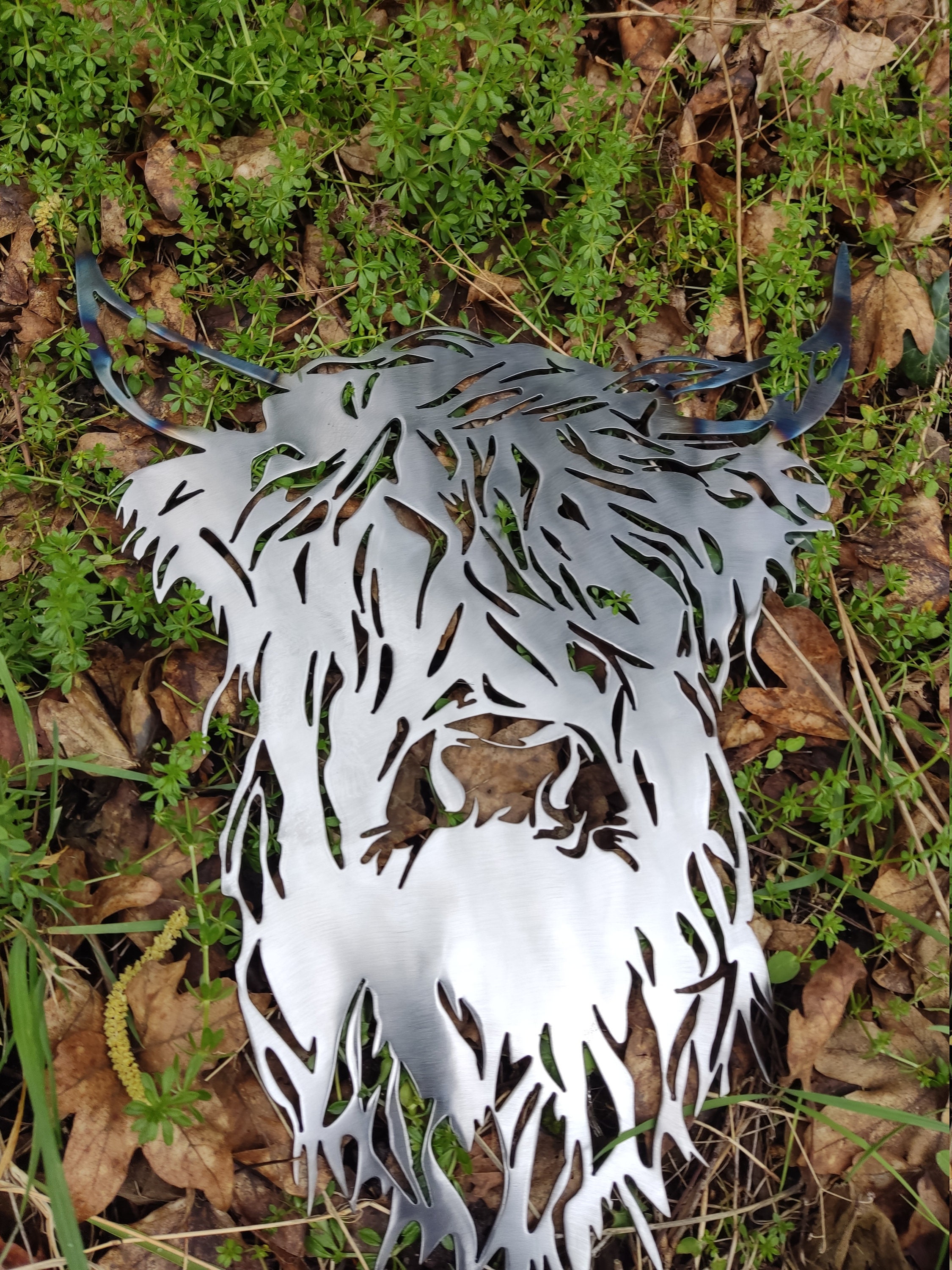 Highland Cow Head / Metal Highland Cow Head / Metal Cow / Highland Cow ...