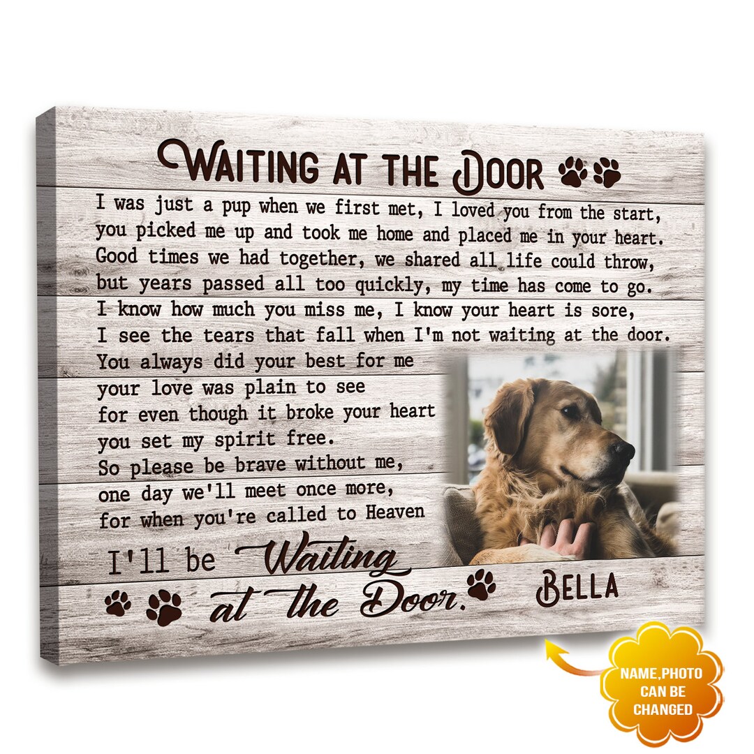 Custom Dog Memorial Canvas, Dog Memorial Art, Pet Remembrance Canvas ...