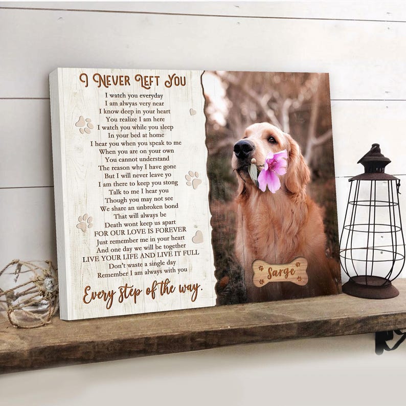 Custom Dog Memorial Canvas, Dog Memorial Art, Pet Remembrance Canvas ...