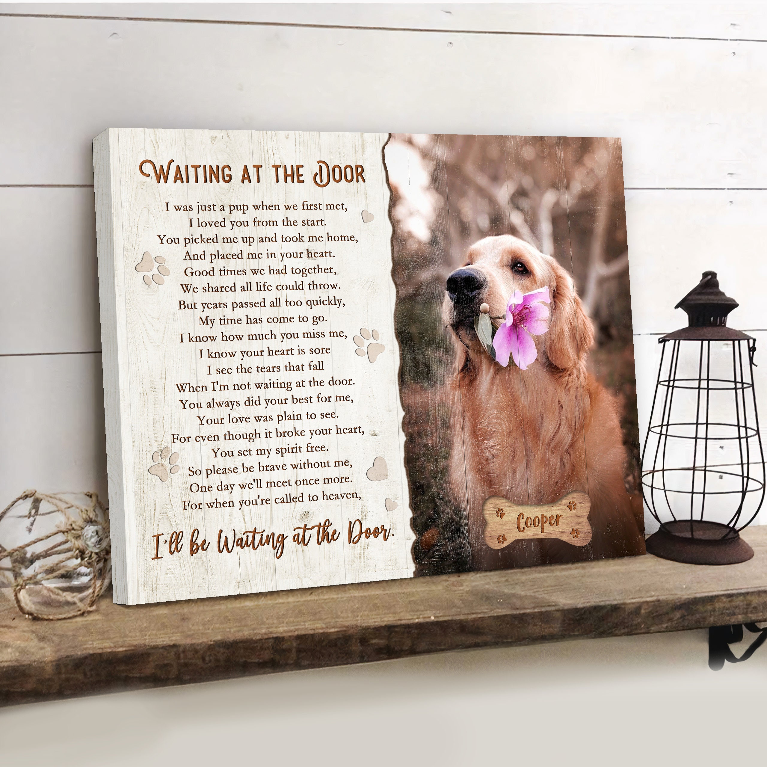 Custom Dog Memorial Canvas, Dog Memorial Art, Pet Remembrance Canvas ...