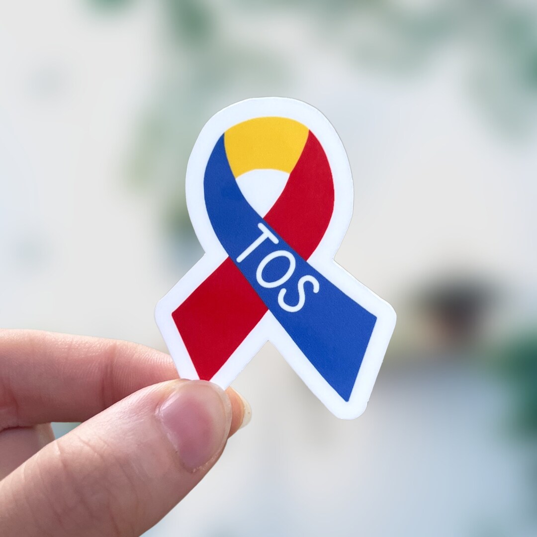 TOS Awareness Ribbon Sticker Chronic Illness Chronic Illness Stickers ...
