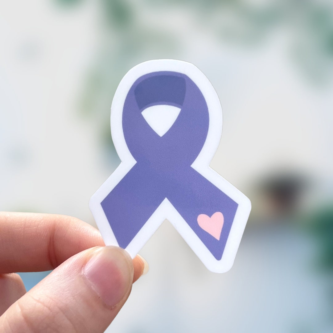 Periwinkle Awareness Ribbon Sticker Chronic Illness Chronic Illness ...