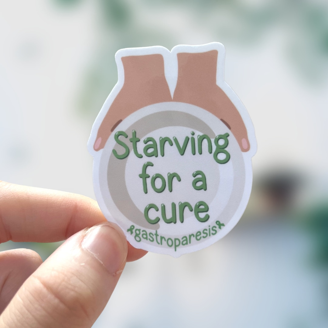 Starving for A Cure, Gastroparesis Sticker Laptop Sticker Water Bottle ...