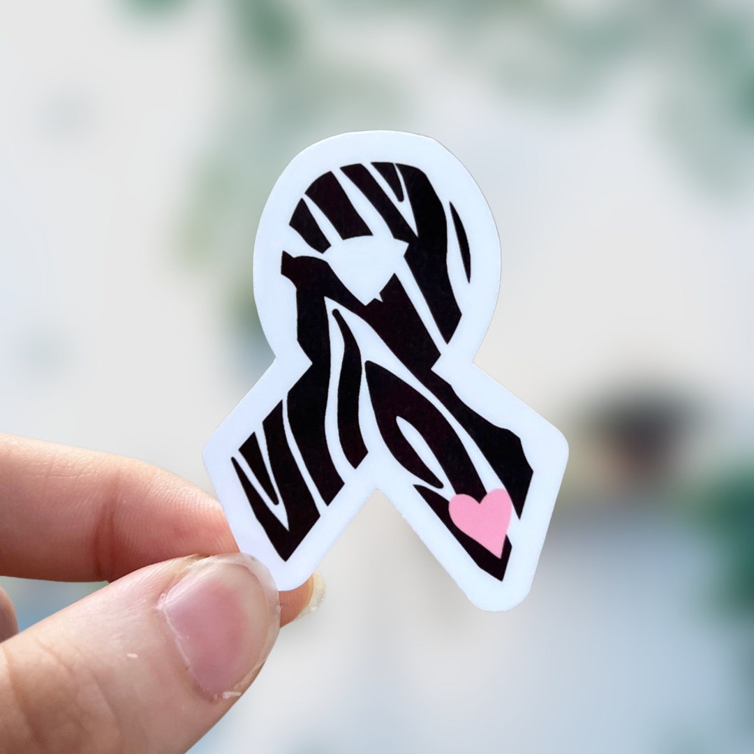 Zebra Print Awareness Ribbon Sticker Chronic Illness Chronic Illness ...