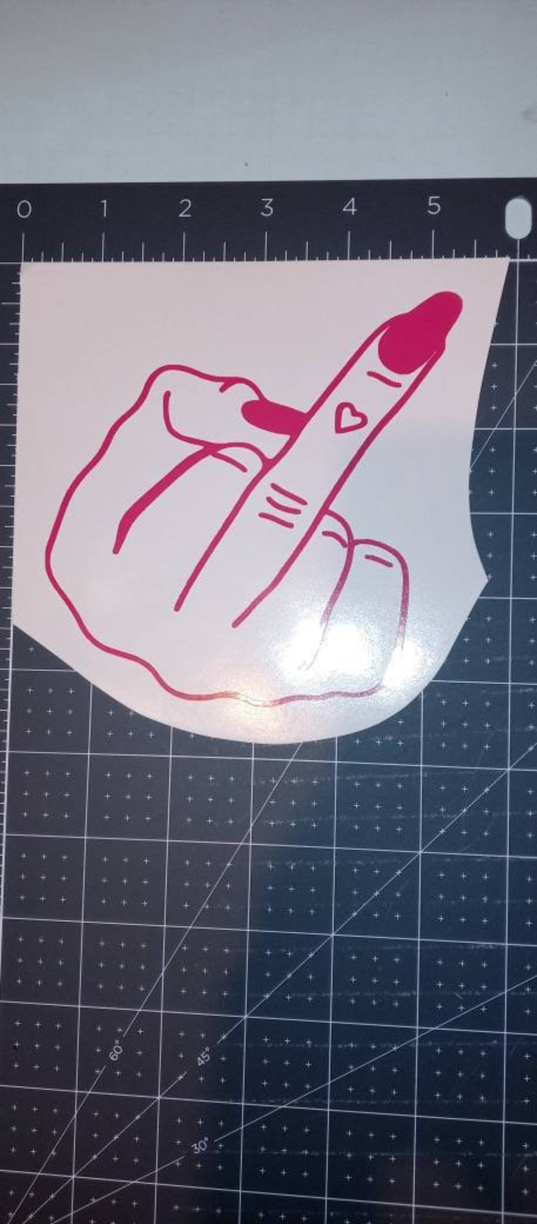 Middle Finger Car Decal - Etsy