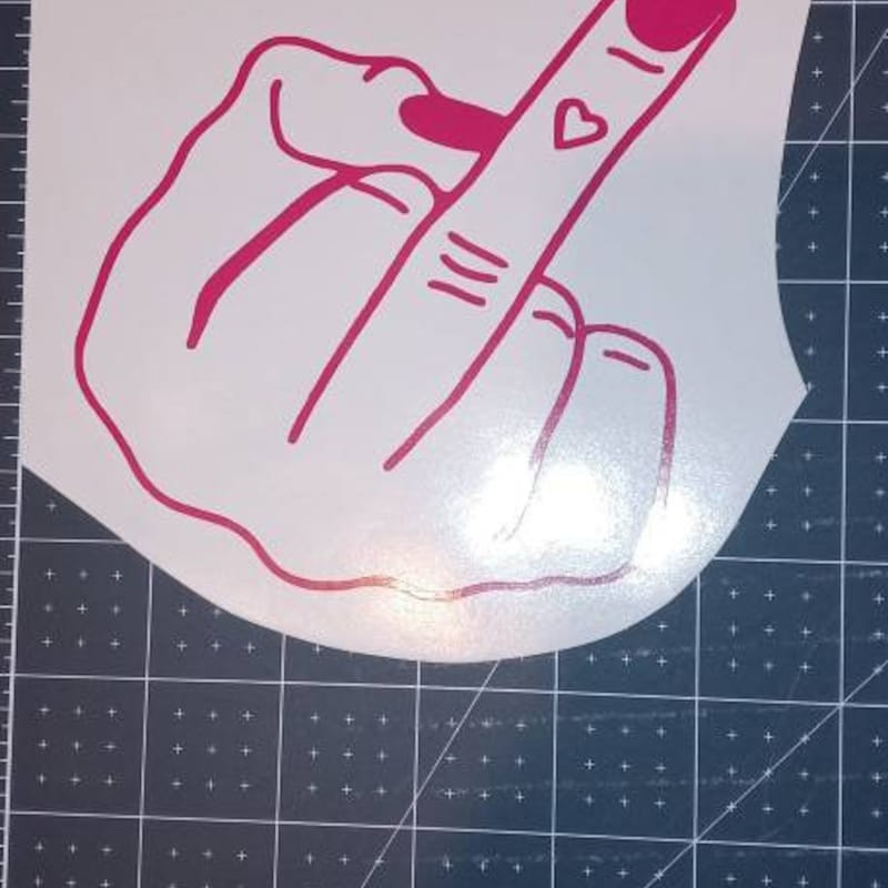 Middle Finger Decal - Etsy