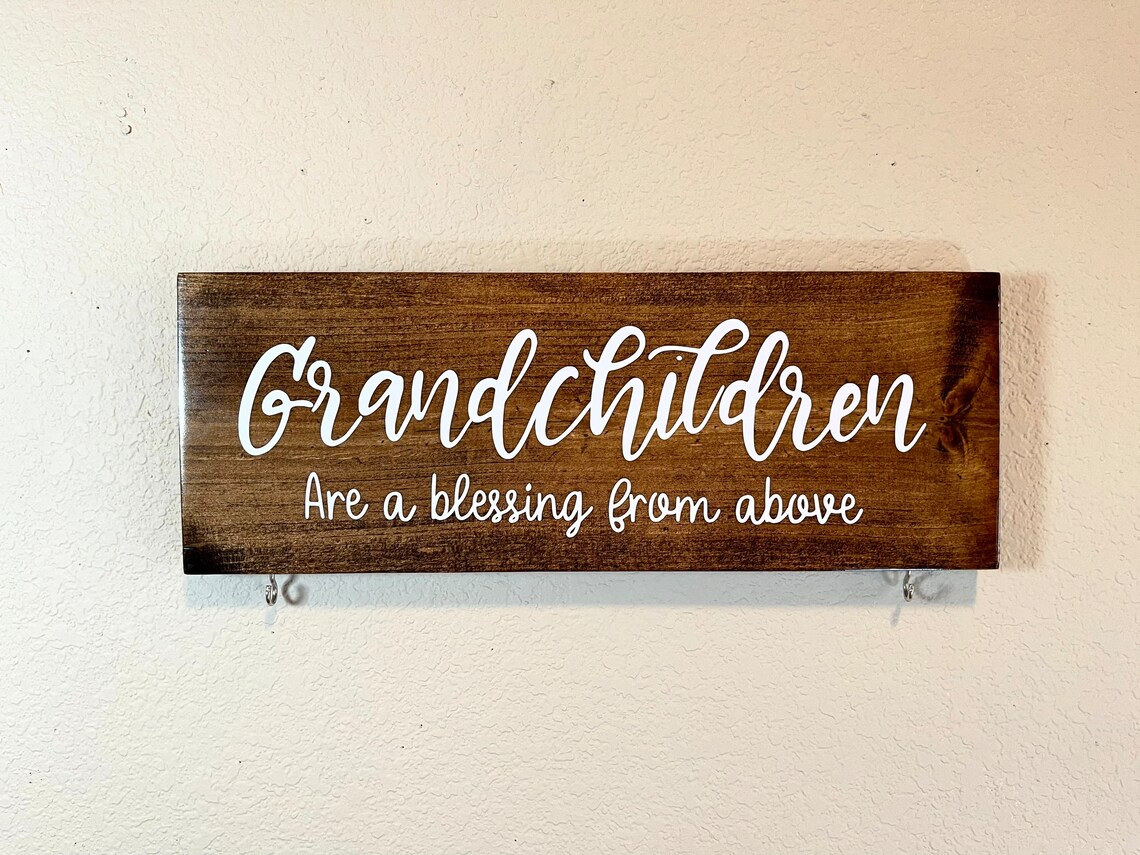 Custom Grandparent Sign With Grandkids Names & Birthdates - Etsy
