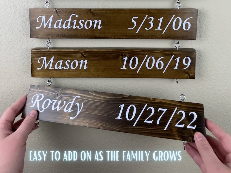 Personalized Grandchildren Wooden Sign, Mother's Day Gift for Grandma ...