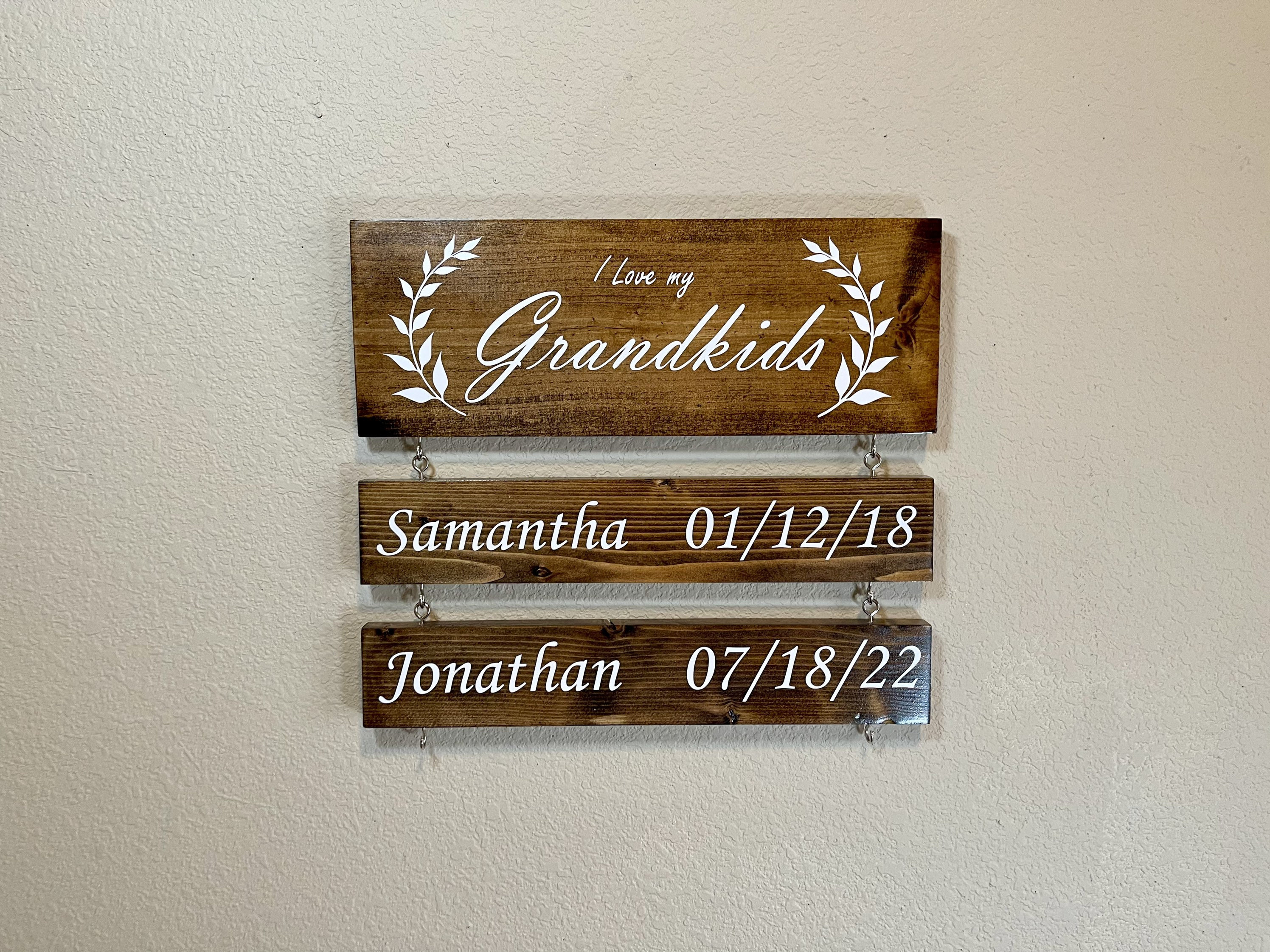 Personalized Grandchildren Sign With Names I Love My - Etsy