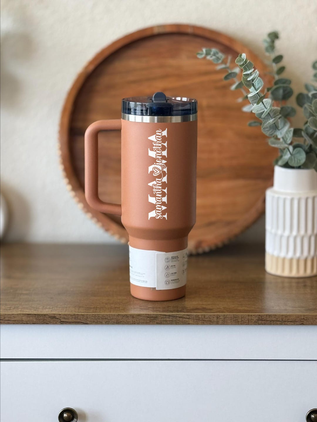 Personalized MOM Stanley Tumbler - Engraved Name Cup, Mother's Day Gift ...